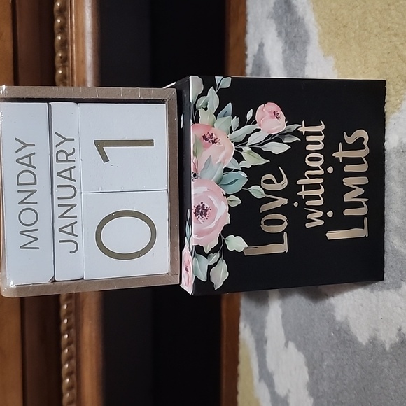 Office | New Perputal Wooden Desktop Calendar Inspirational Block ...